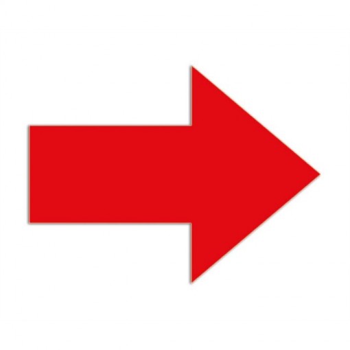 Symbol Pfeil, Satz von 5 Stück 40x60 mm rot kaufen