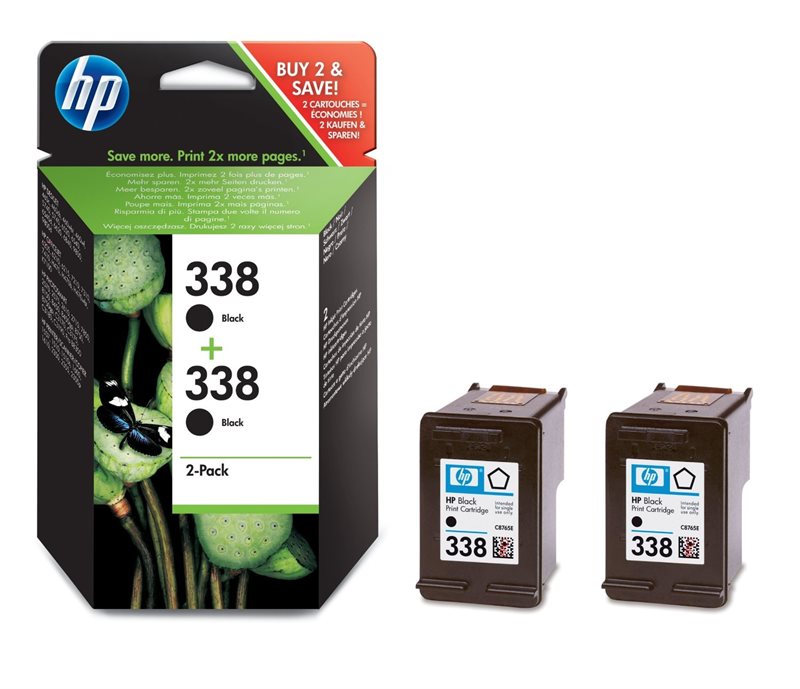 HP 338 original 2er-Pack Tinte schwarz - CB331EE kaufen | printer-care.de