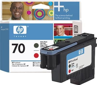 HP 70 Mattschwarz/rot DesignJet Druckkopf - C9409A kaufen
